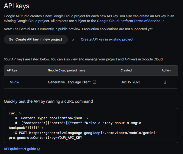 通过API应用接口搭建专属Google Gemini Pro站点 - 老E的博客